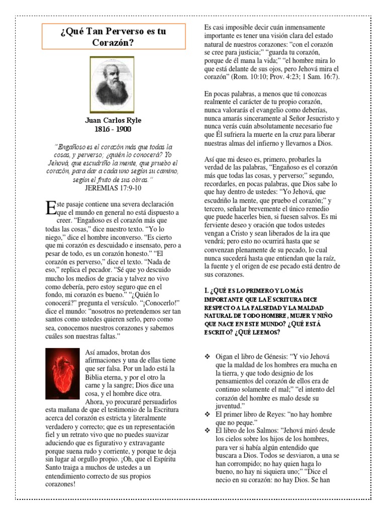 Qué Tan Perverso Es Tu Corazon | PDF | Pecado | Salvación