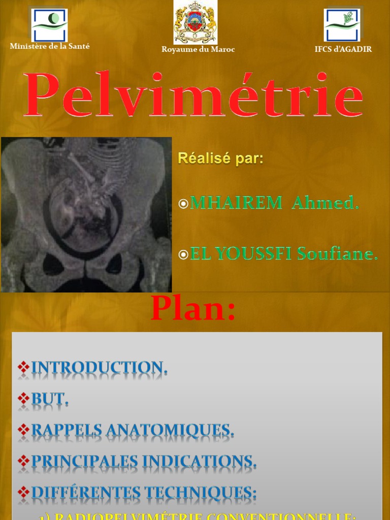 Pelvimétrie | PDF | Bassin (anatomie) | Tomodensitométrie