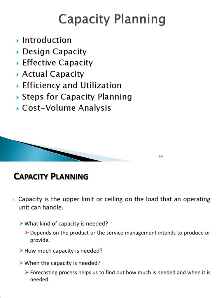 Capacity Planning | PDF | Business Economics | Economies