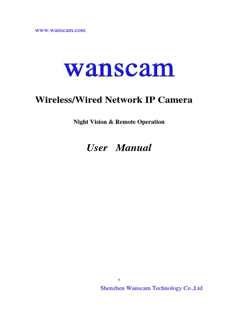 AJ Series IP CAMERA User Manual - Wanscam | PDF | Internet Explorer ...