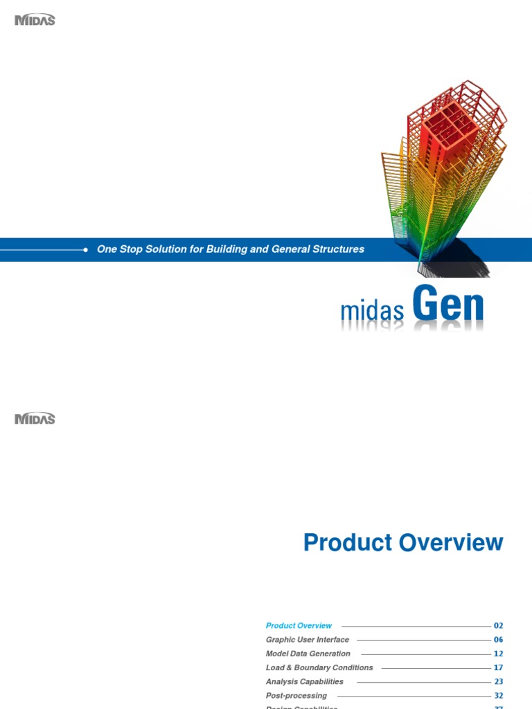 MIDAS Gen Description | Structural Load | Reinforced Concrete