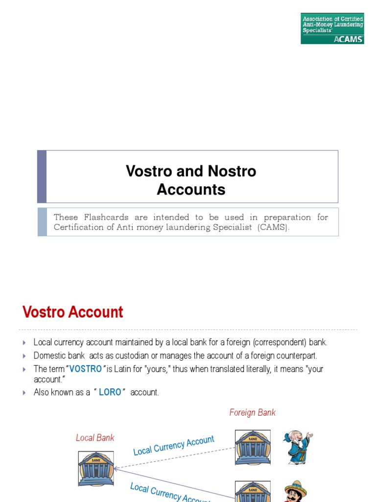 Vostro and Nostro Accounts Explained | PDF