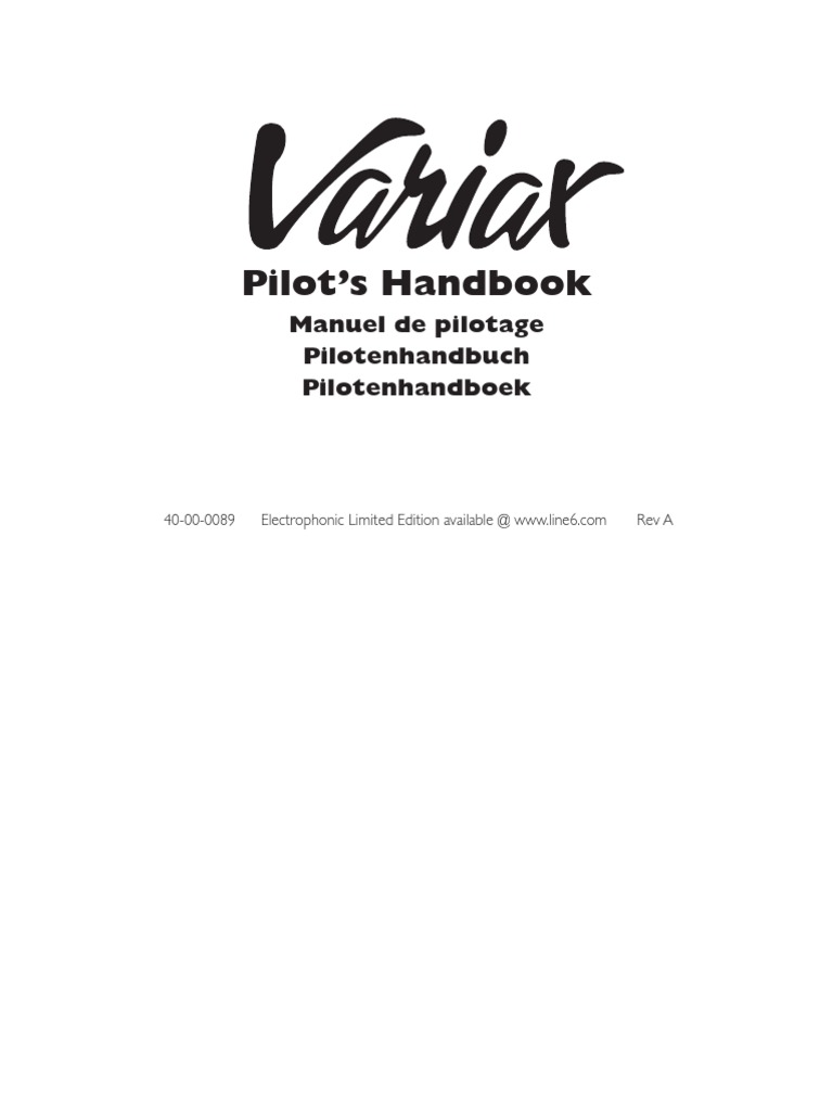 Variax 600 User Manual (Rev A) PDF | PDF