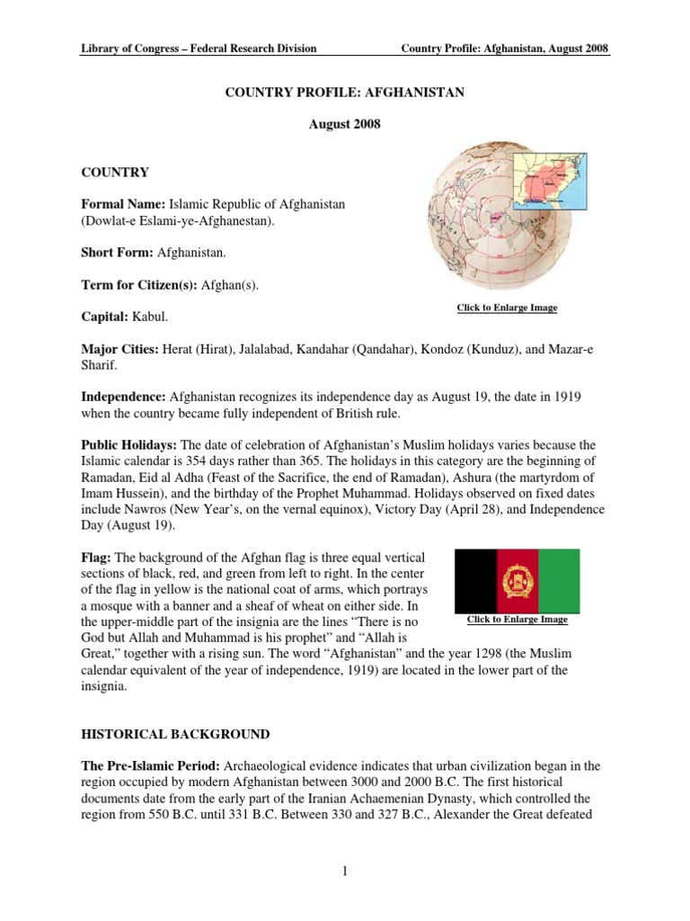 Library of Congress - Federal Research Division Country Profile ...