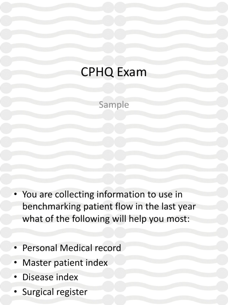 CPHQ Exam Practice Questions Sample | PDF