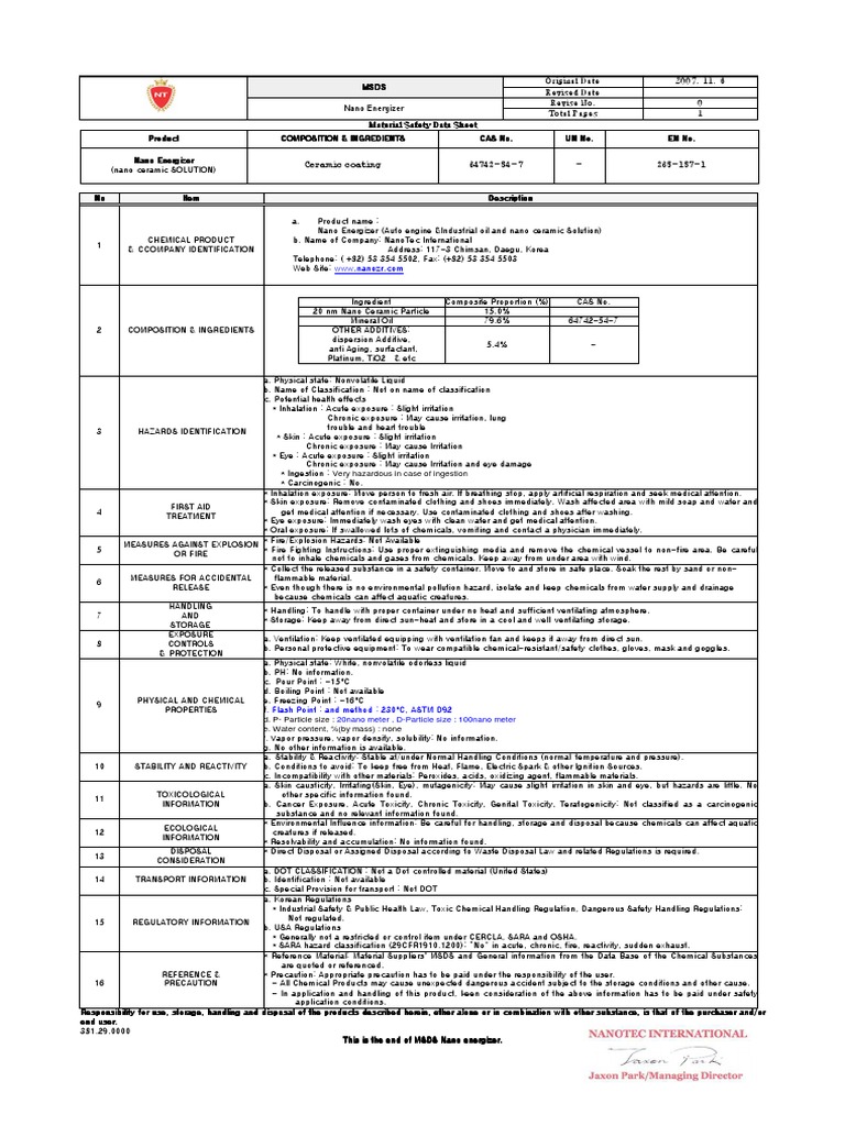 Material Security Data Sheet | Download Free PDF | Toxicity | Safety