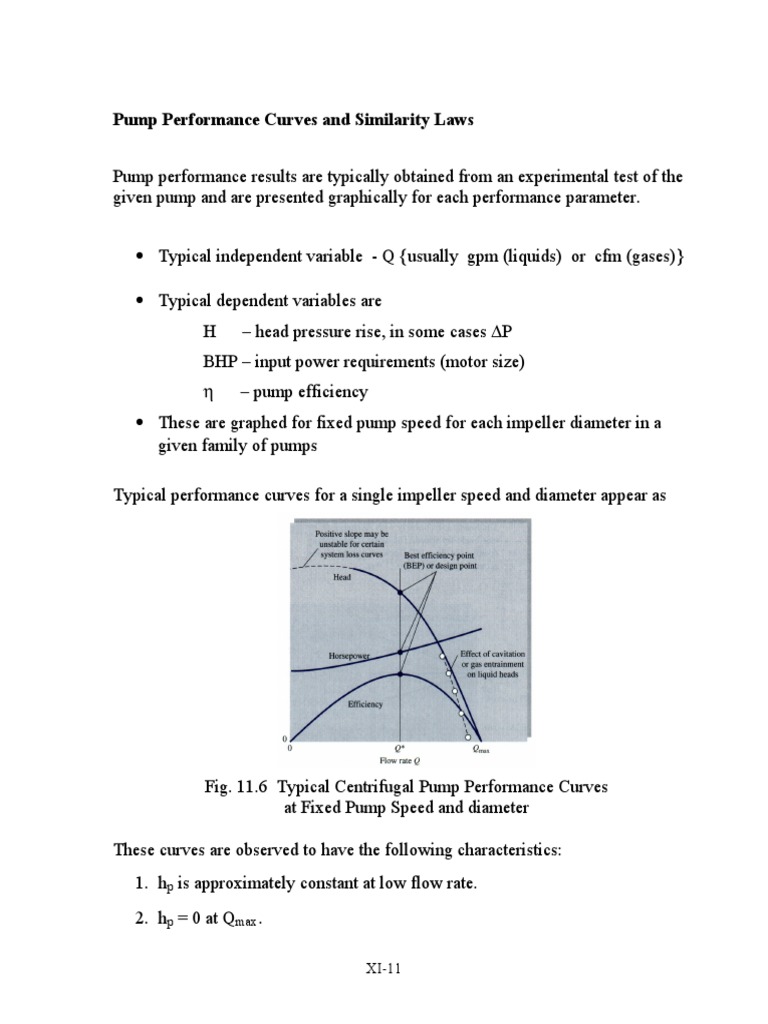 Cent-Pump Performance Curves and Similarity Laws | Download Free PDF ...