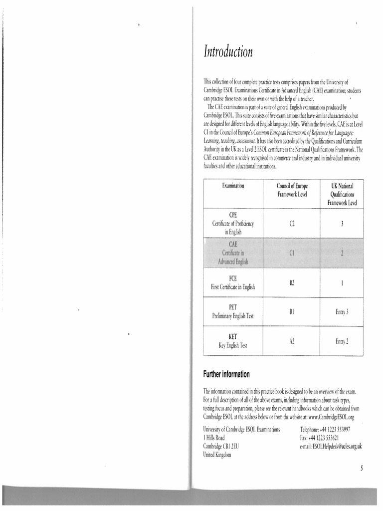 Certificate in Advanced English 4 With Tests Cambridge | PDF ...