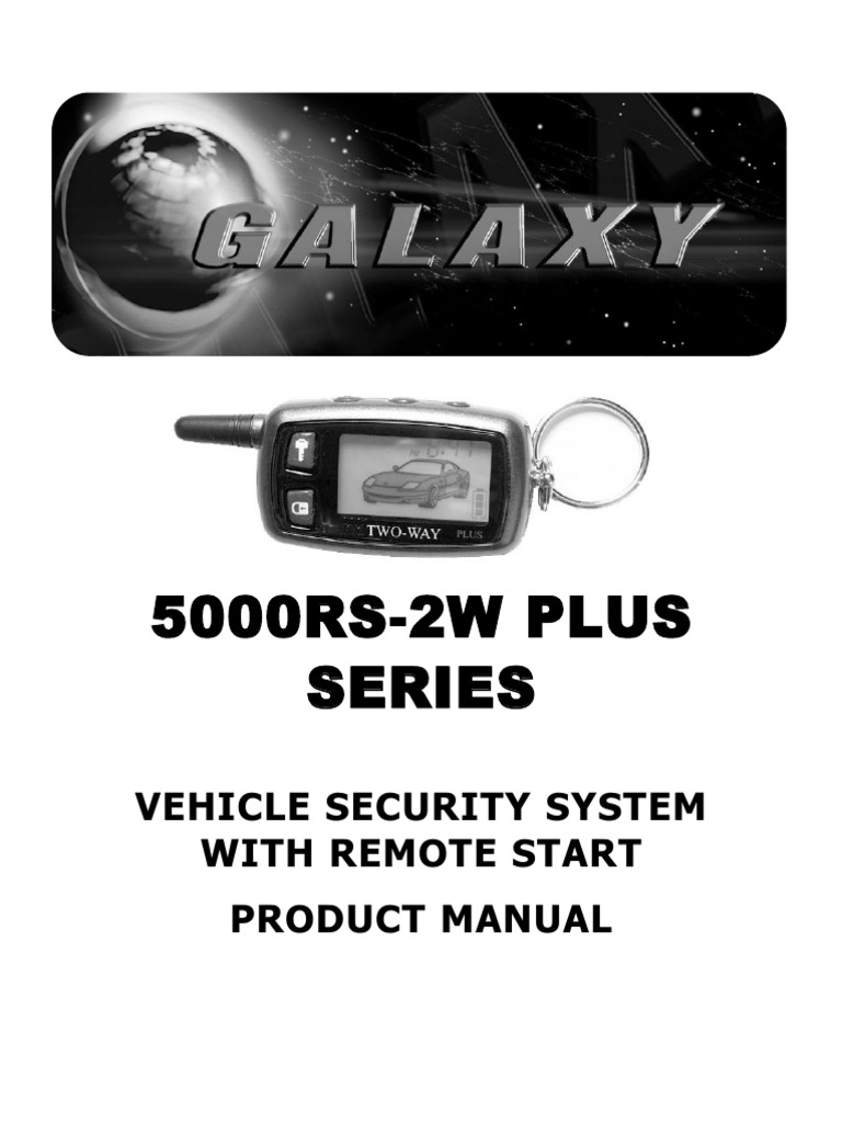 Scytek GALAXY 5000RS-2W PLUS Vehicle Security System With Remote Start ...