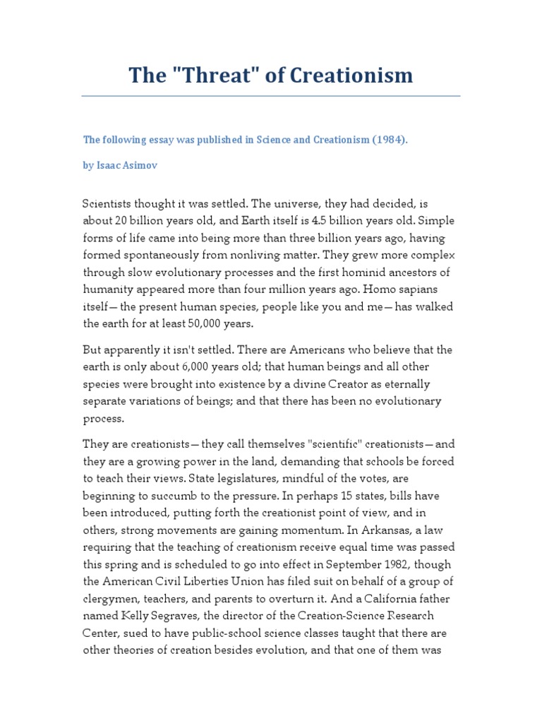 Creationism's Challenge to Science | PDF | Creationism | Evolution