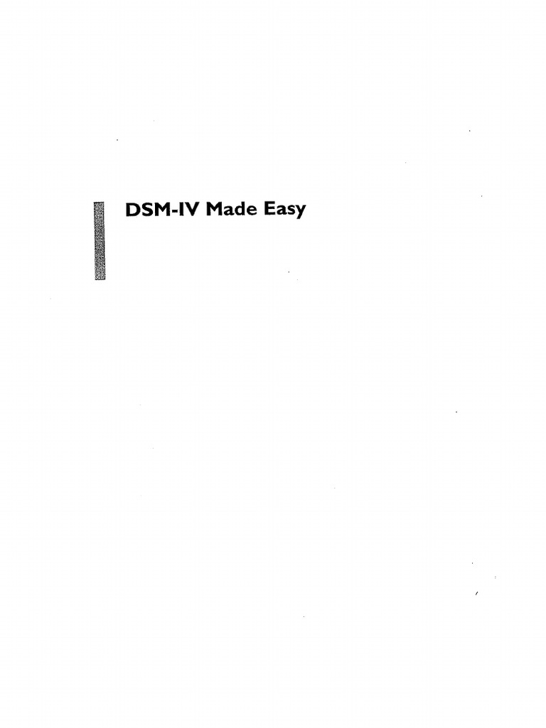 DSM-IV Made Easy (James Morrison) | PDF