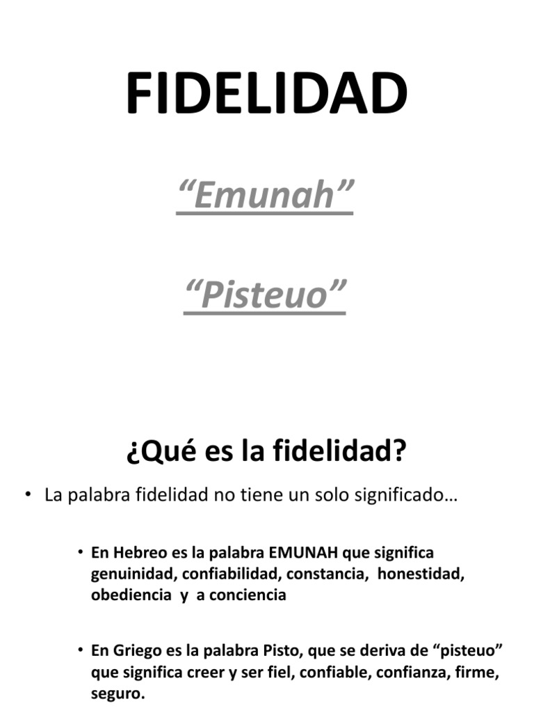 Significado y Tipos de Fidelidad | PDF | Religión y espiritualidad ...