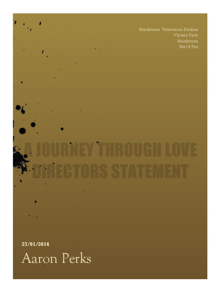 Director Statement First Draft | PDF | Realism (Arts) | Cinema