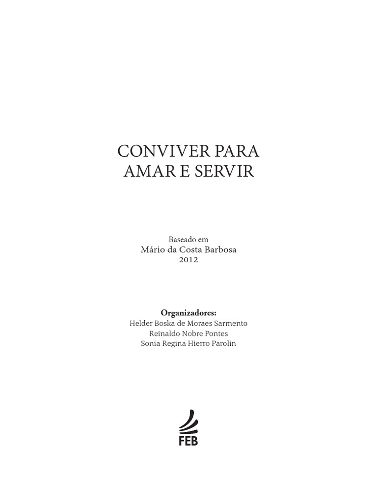 Conviver para Amar e Servir | PDF | Espiritismo | Sociologia