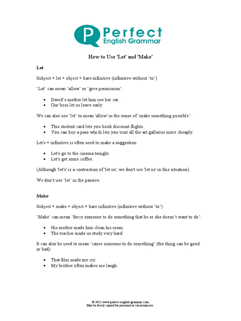 How To Use Let and Make | PDF