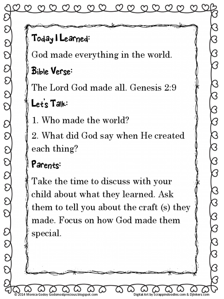 God's Creation Lesson