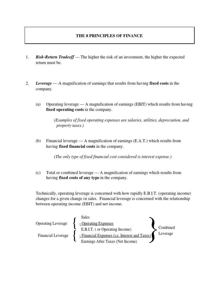 The 8 Principles of Finance | PDF | Market Liquidity | Bonds (Finance)
