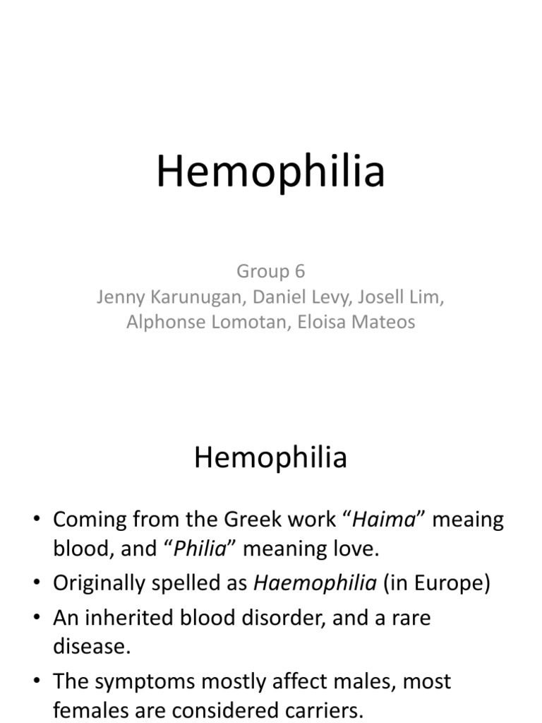 Hemophilia | PDF | Haemophilia | Coagulation