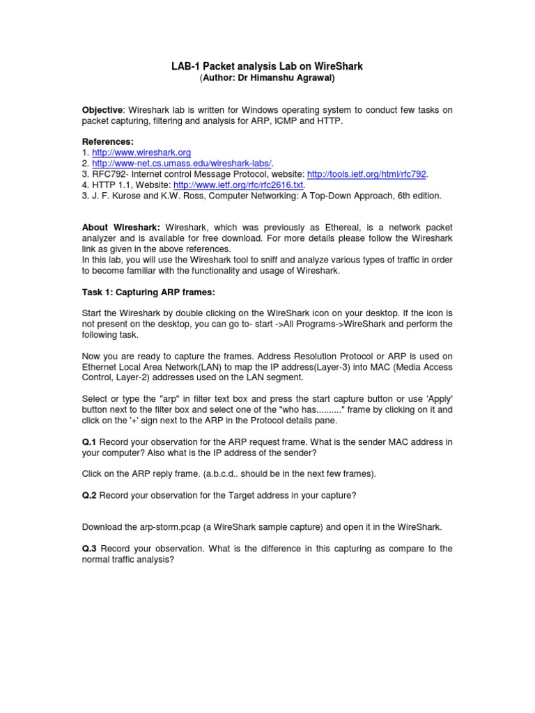 Wireshark Lab | PDF | Hypertext Transfer Protocol | Transmission Control Protocol