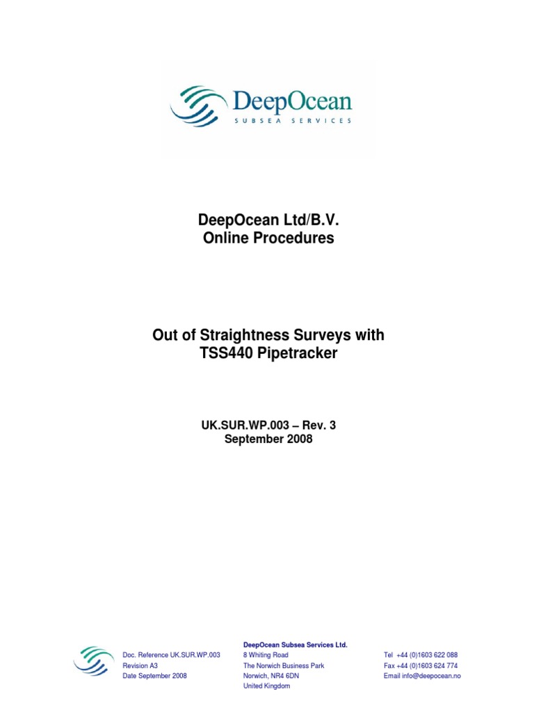 TSS440 Online OOS Procedures-Rev3 | PDF | Calibration | Kalman Filter