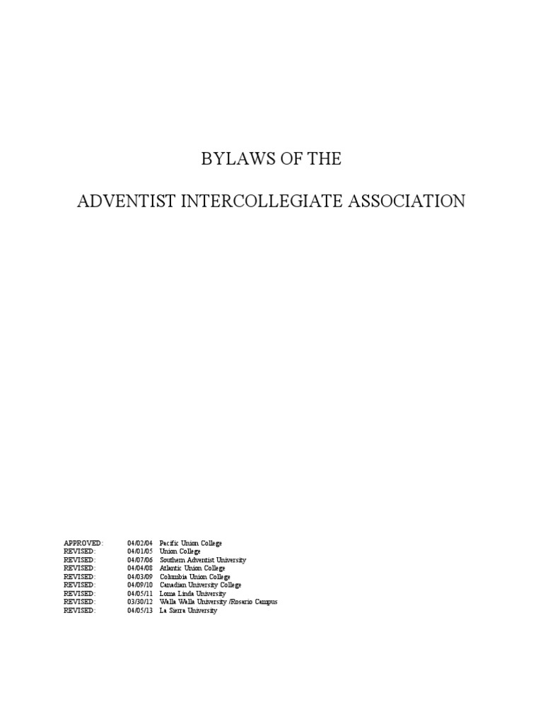 Aia Bylaws Revised 04052013 | PDF | Students' Union | Committee