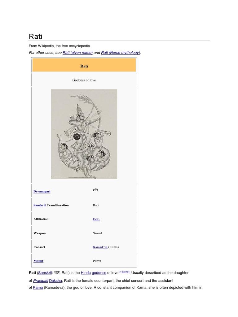 Rati | Hindu Mythology | Hindu Gods