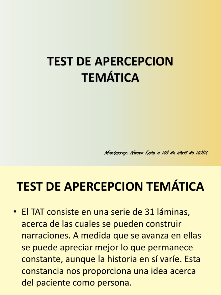 Test Tat | PDF | Mujer | Motivación