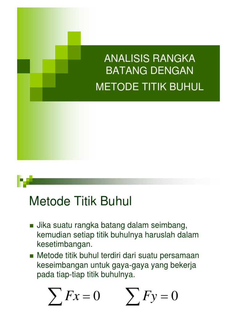 Metode Titik Buhul | PDF | Metode & Bahan Ajar | Sains & Matematika