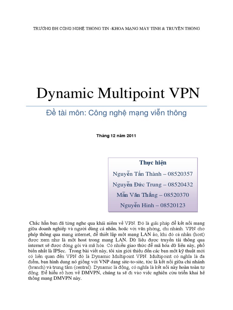 Dynamic Multipoint VPN | PDF