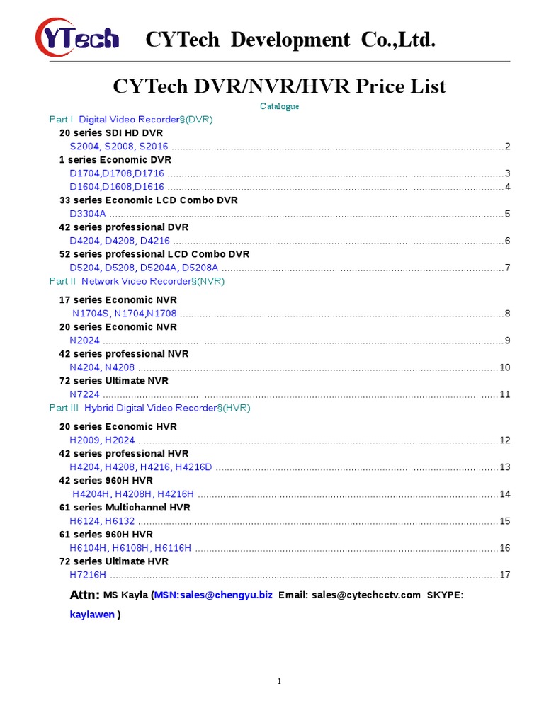 Video Recorder Price List | PDF | Personal Computers | Hdmi