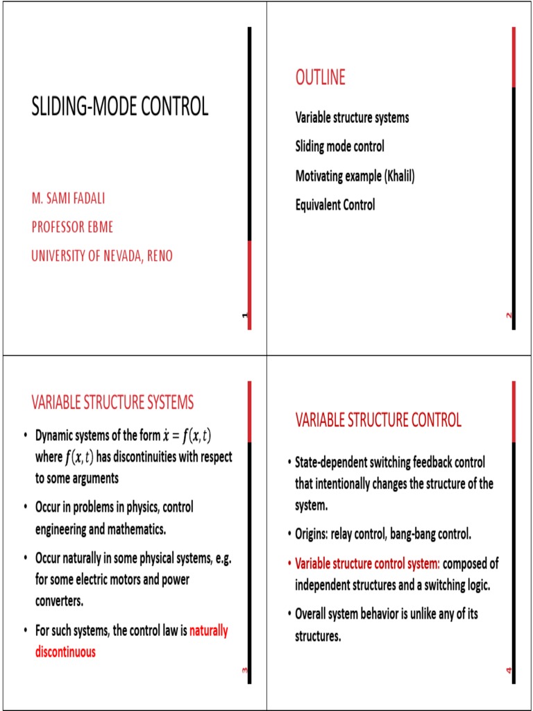 Sliding Mode Control | PDF | Analysis | Theoretical Physics