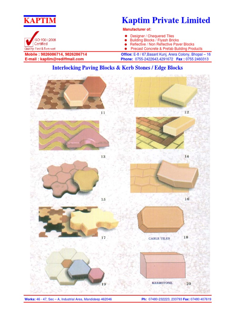 Kaptim: Reflective Paver Block Manufacturer | PDF | Road Infrastructure ...