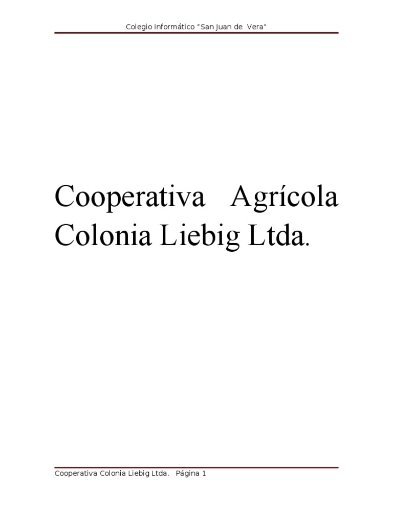 Cooperativa Colonia Liebig | PDF | Naturaleza