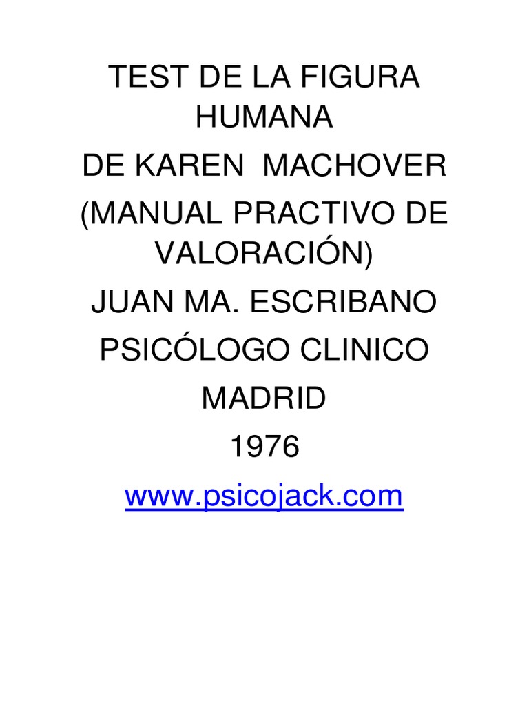 Machover - Interpretacion | PDF | Imagen | Masculinidad