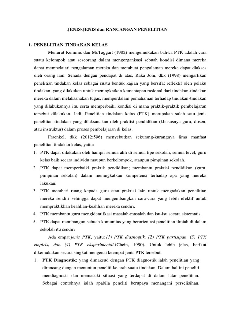 Jenis Dan Rancangan Penelitian | PDF