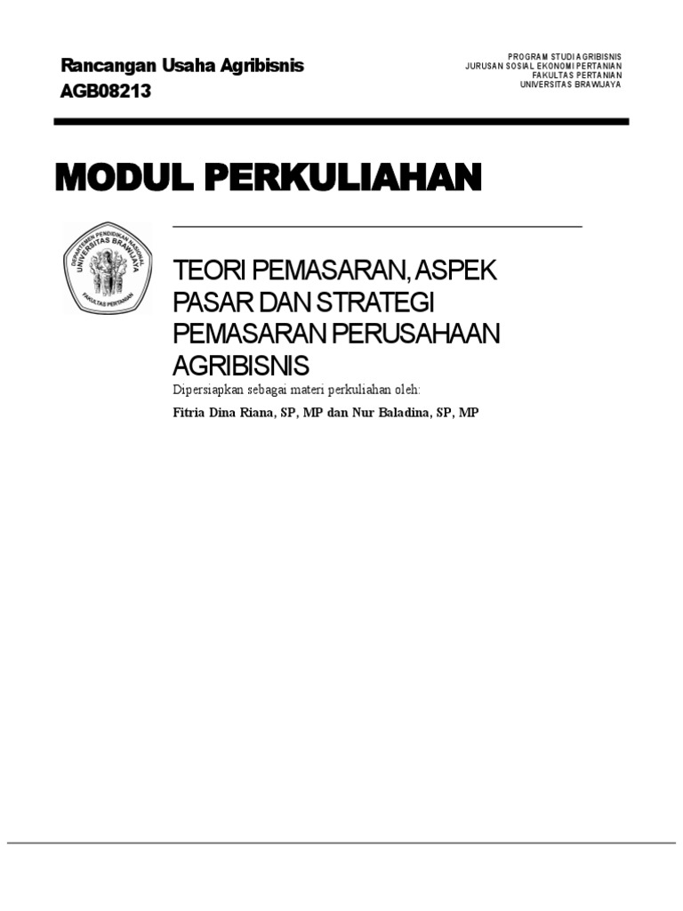 Modul Pemasaran | PDF | Bisnis | Ilmu Sosial