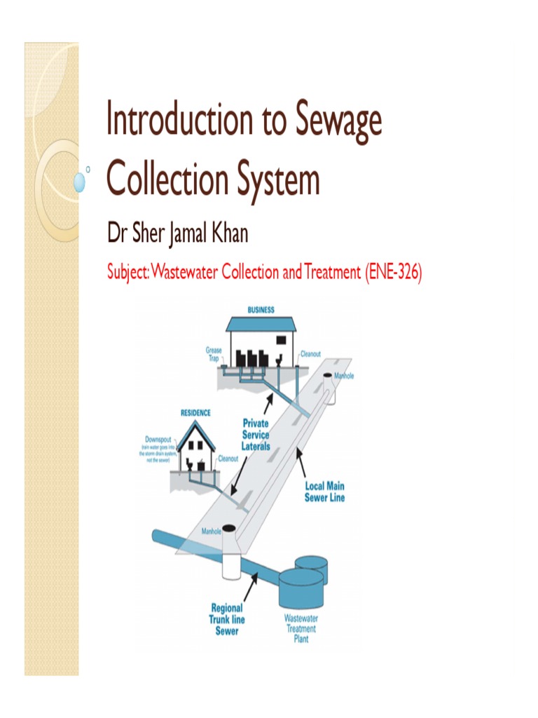 Lecture - 1 Components of Sewage Collection System | PDF | Sewage ...