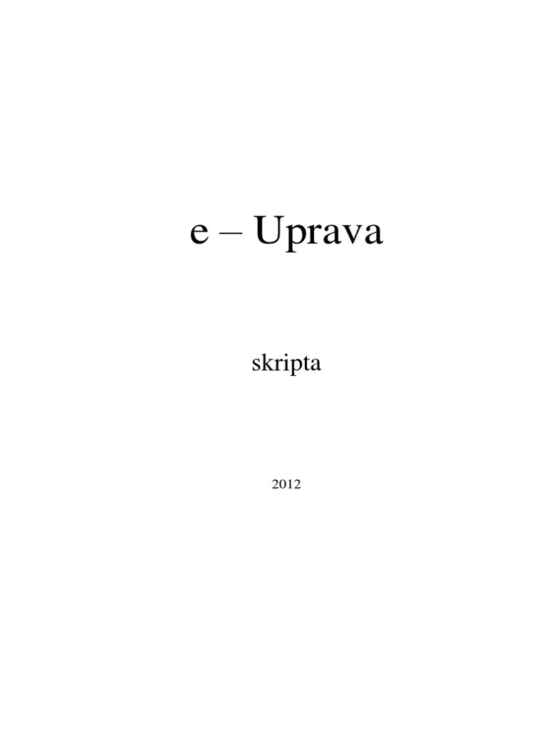 E Uprava Skripta | PDF