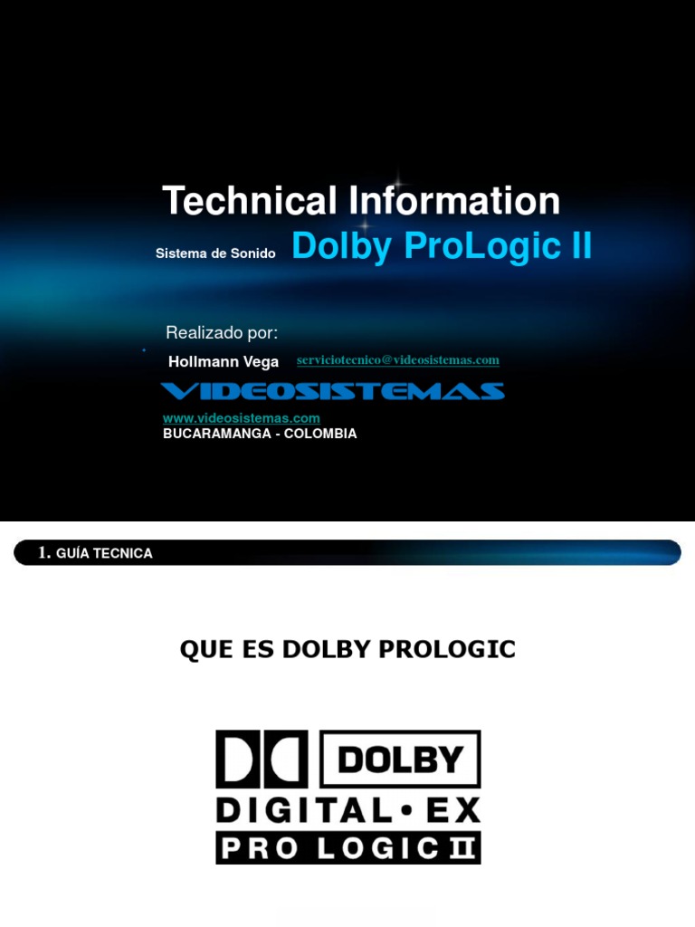 Que Es Dolby ProLogic II | PDF | Tecnología de sonido | Sonido