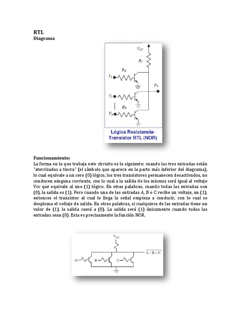 Funcionalidad de Las DTL | PDF | Puerta lógica | Transistor