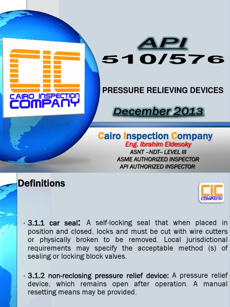 API RP-576 Inspection of Pressure-Relieving Devices | PDF | Valve ...