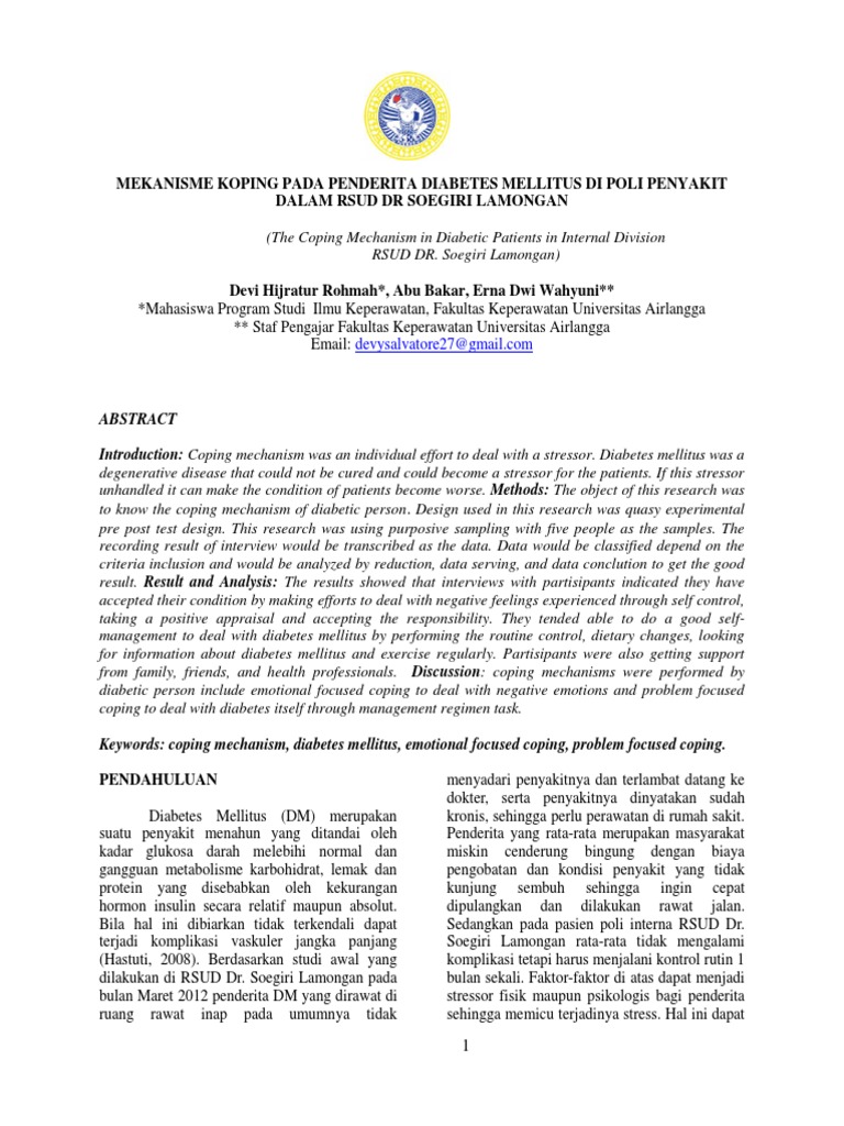 Jurnal Mekanisme Koping | PDF