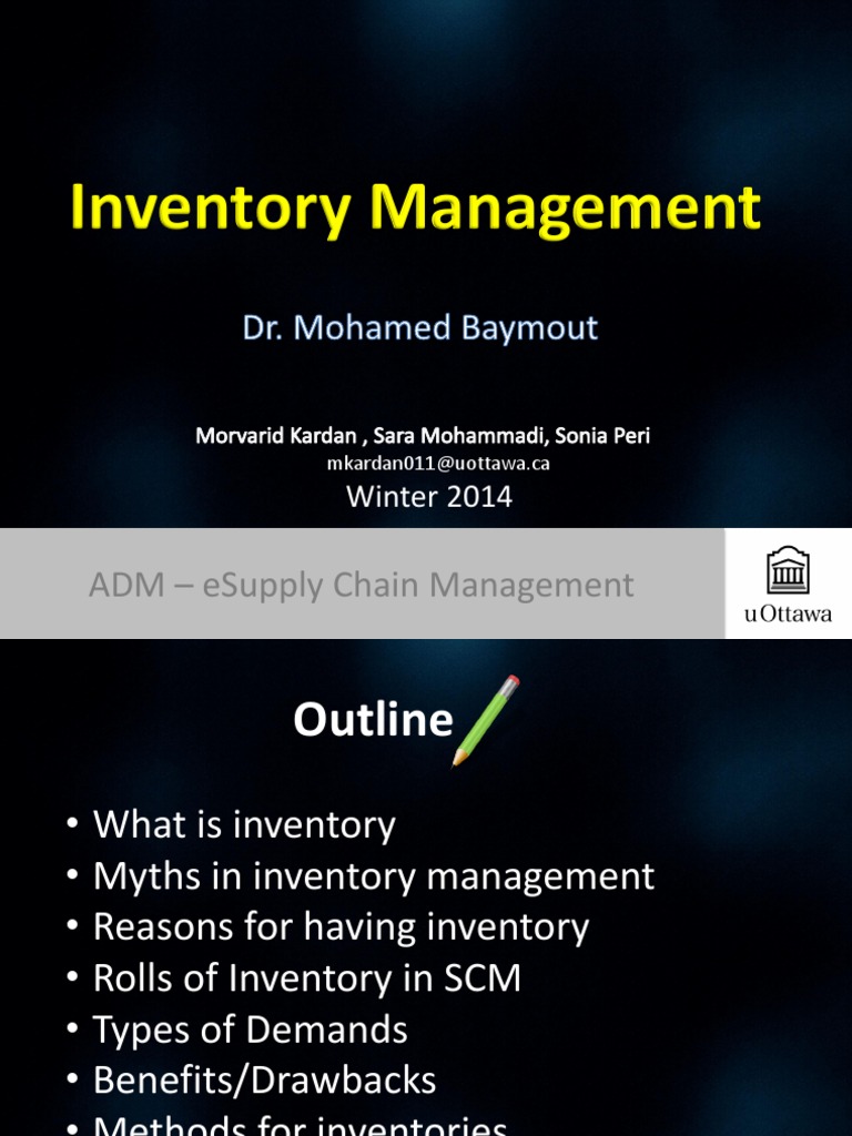EBC6230 Inventory Management | PDF | Inventory | Supply Chain Management