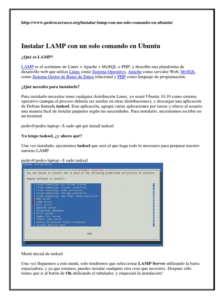 Instalar LAMP Con Un Solo Comando en Ubuntu | PDF | Servidor HTTP Apache | Php