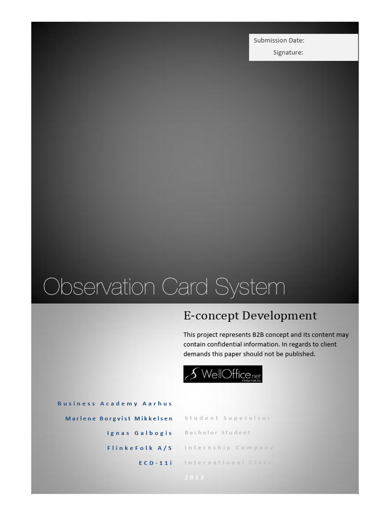 Observation Card Report | PDF | Databases | Design