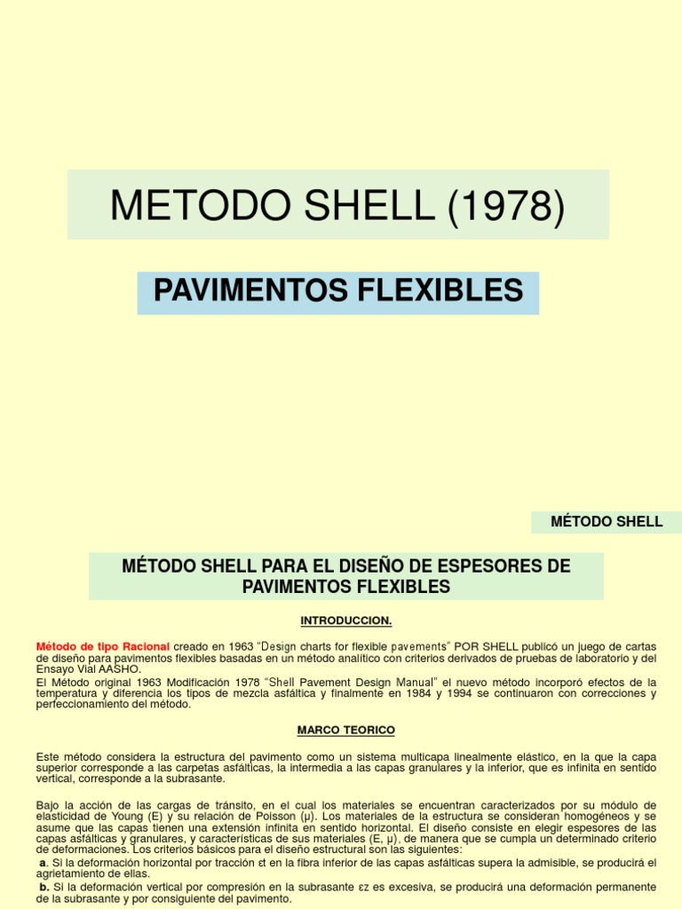 Método Shell para el diseño de espesores de pavimentos flexibles | PDF | Calle | La carretera