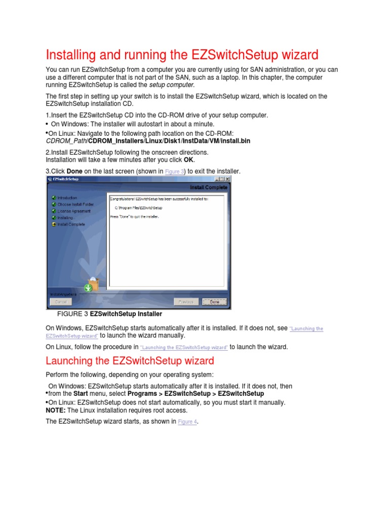 Installing and Running The Ezswitchsetup Wizard | PDF | Ip Address | I Pv6