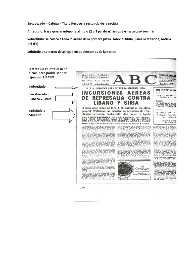 Encabezados Sobretítulo, Título, Subtítulo Ejemplo | PDF