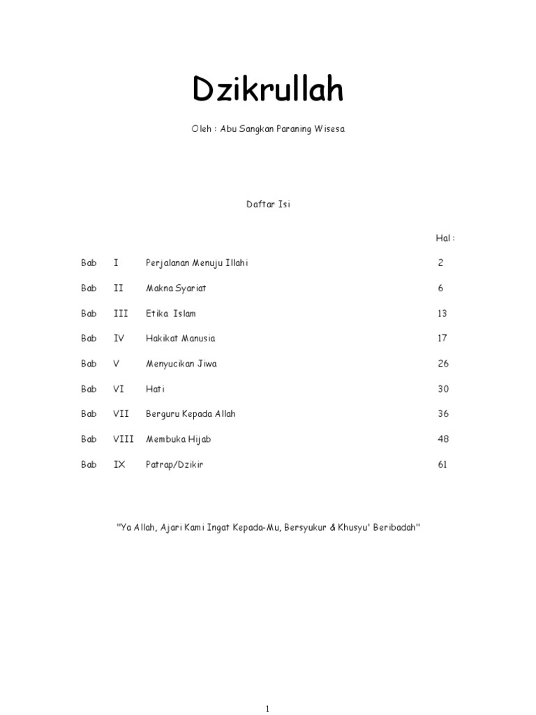Dzikrullah | PDF