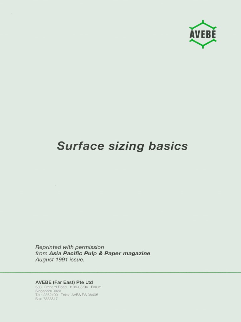 Surface Sizing Basics | Download Free PDF | Ink | Paper